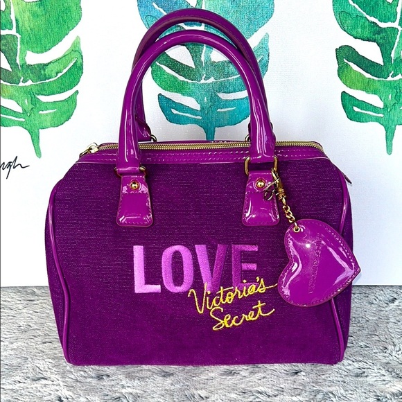 Victoria's Secret | Bags | Nwot Victorias Secret Purple Love Handbag ...